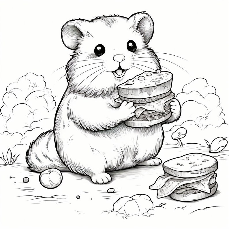 18 Furry Friends Coloring Book Pages, Coloring Pages for Kids and ...