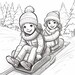 Snow Day Coloring Book: 25 Grayscale Pages (PDF Printable) - Etsy