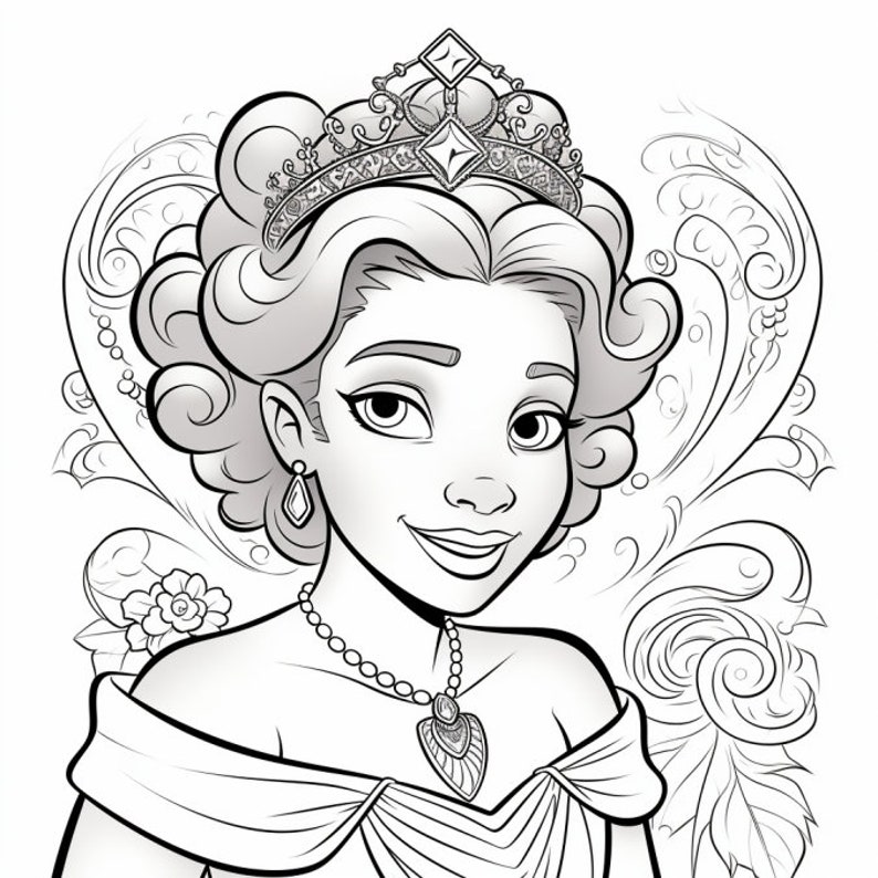 55 Princess Coloring Book Pages: Printable Art for Kids & Adults (PDF ...