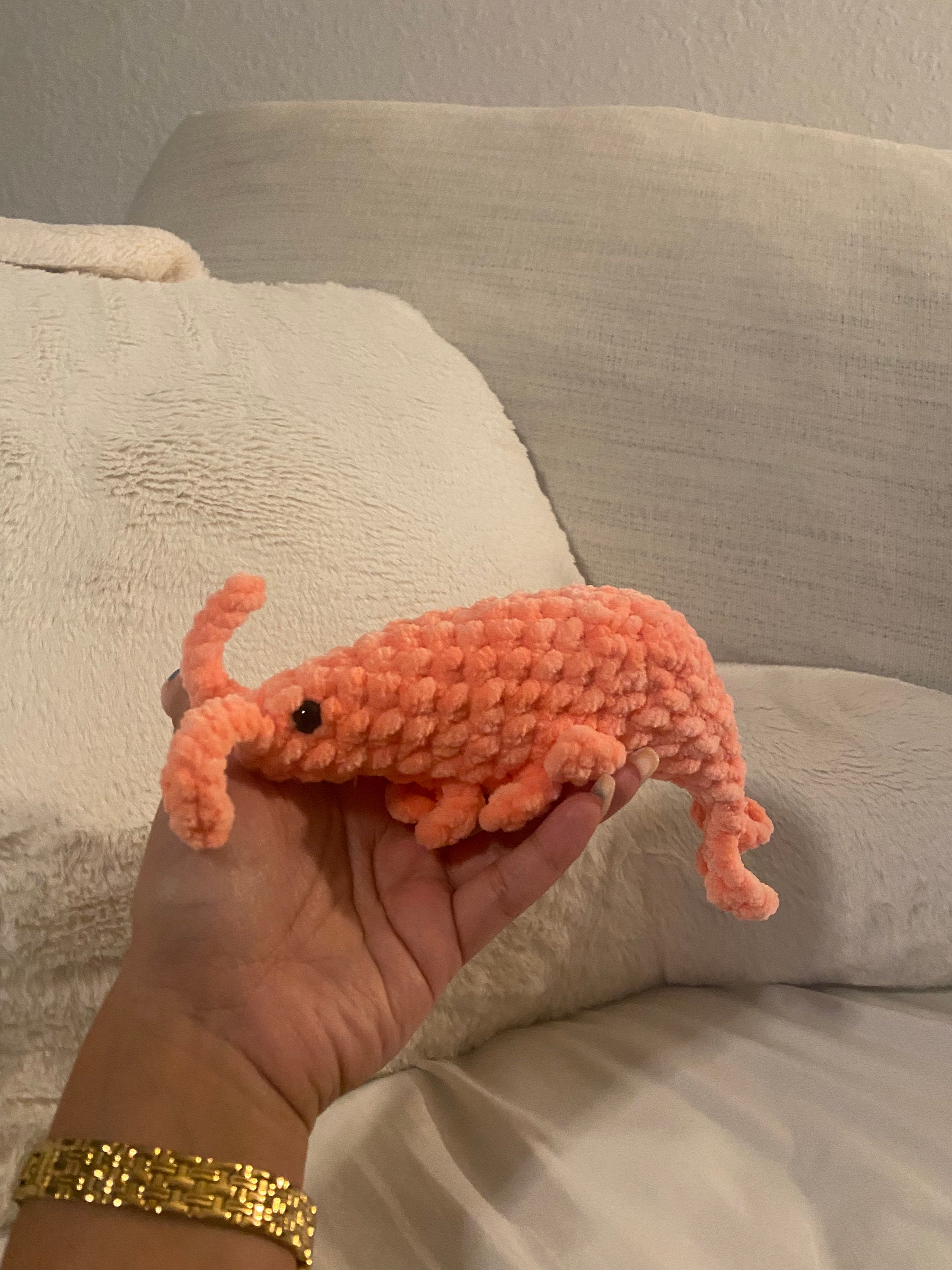 Shrimp Plushie Crochet Custom Buddy Krill Small Plush Gift Amigurumi ...