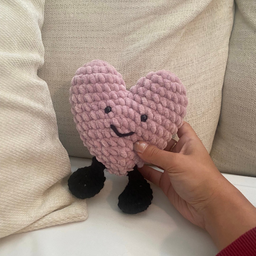 Heart Plushie Crochet Custom Buddy Small Plush Gift Amigurumi Love ...