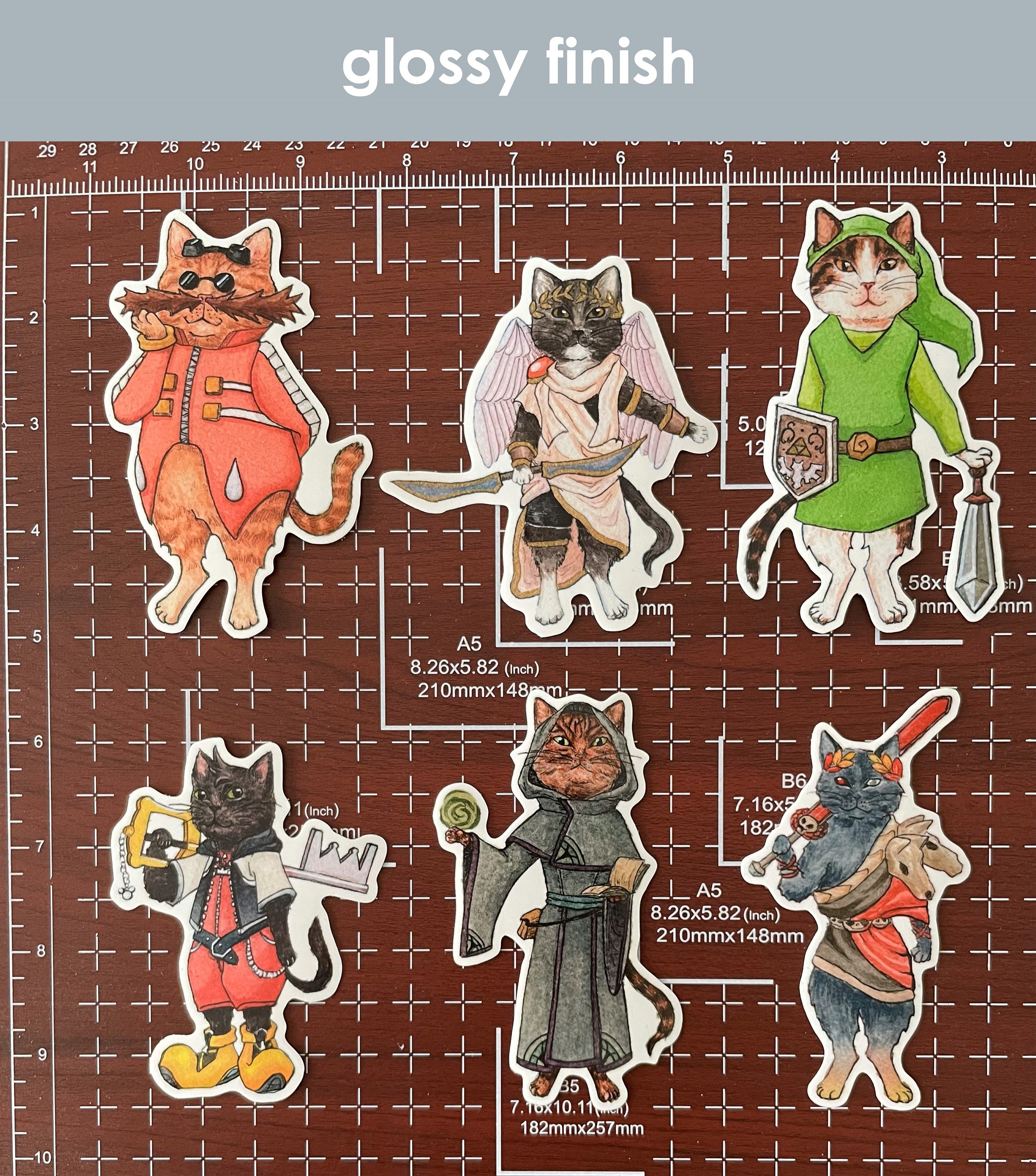 Video Game Inspired Costumed Cats Stickers - Etsy
