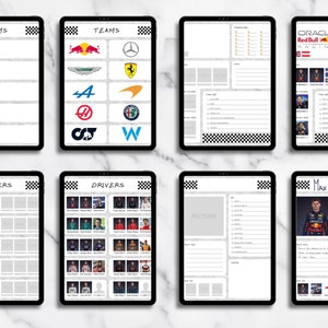 Reusable Digital Formula One Journal - Etsy