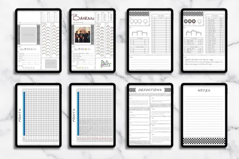 Reusable Digital Formula One Journal - Etsy
