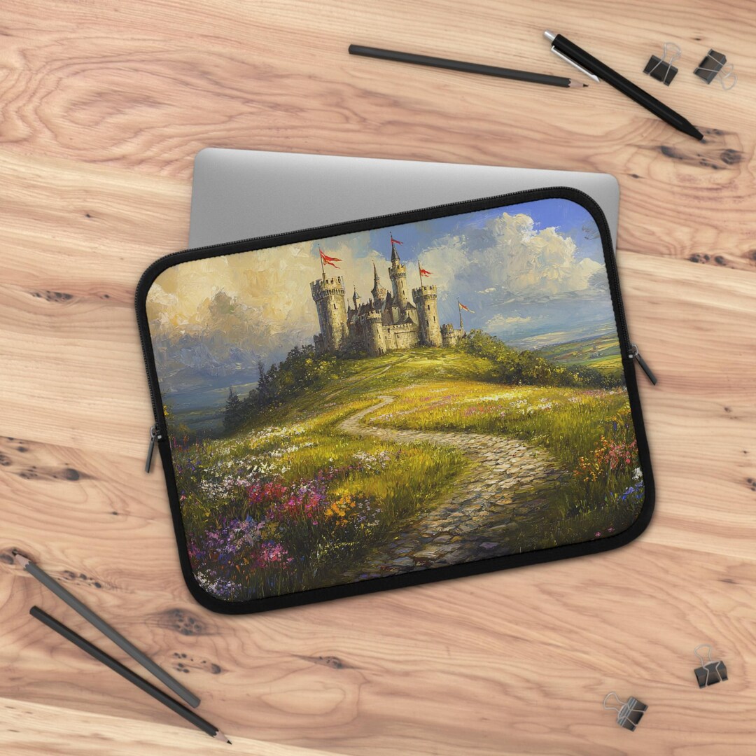 Medieval Castle Laptop Bag, Ancient Fortress MacBook Sleeve ...
