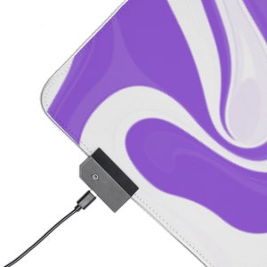 Abstract Purple & White Swirl Mousepad, Gaming Mousepad, XXL Mousepad ...