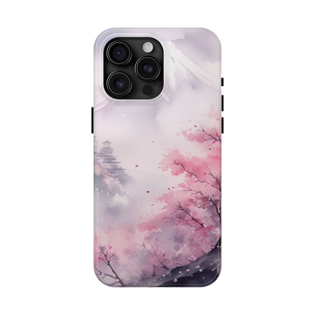 Japanese Cherry Blossom iPhone Case, Floral Phone Cover, Pink Blossom ...