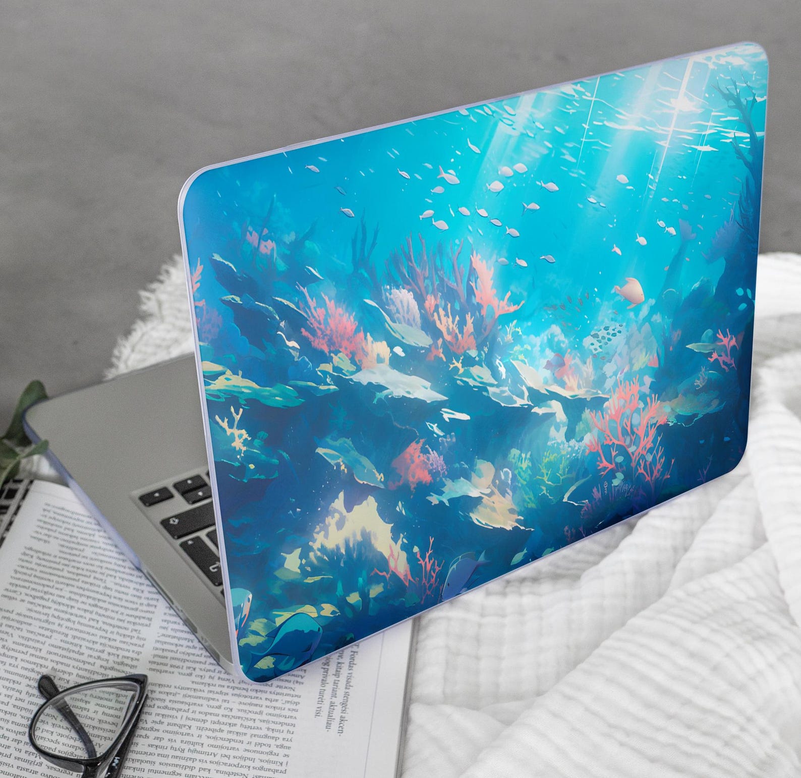 Coral MacBook Case, Underwater Reef Design Laptop Cover, Ocean Theme ...