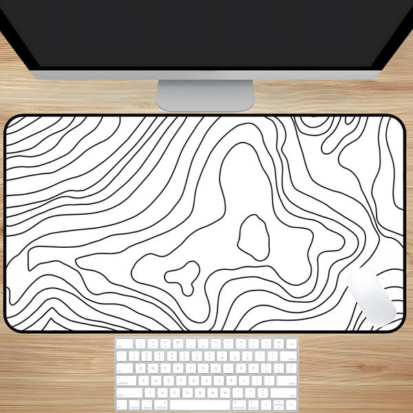 Topographic Mouse Pad White - Etsy