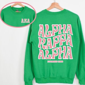 Alpha Kappa Alpha Sweatshirt, Retro AKA Hoodie, Pink and Green AKA T ...