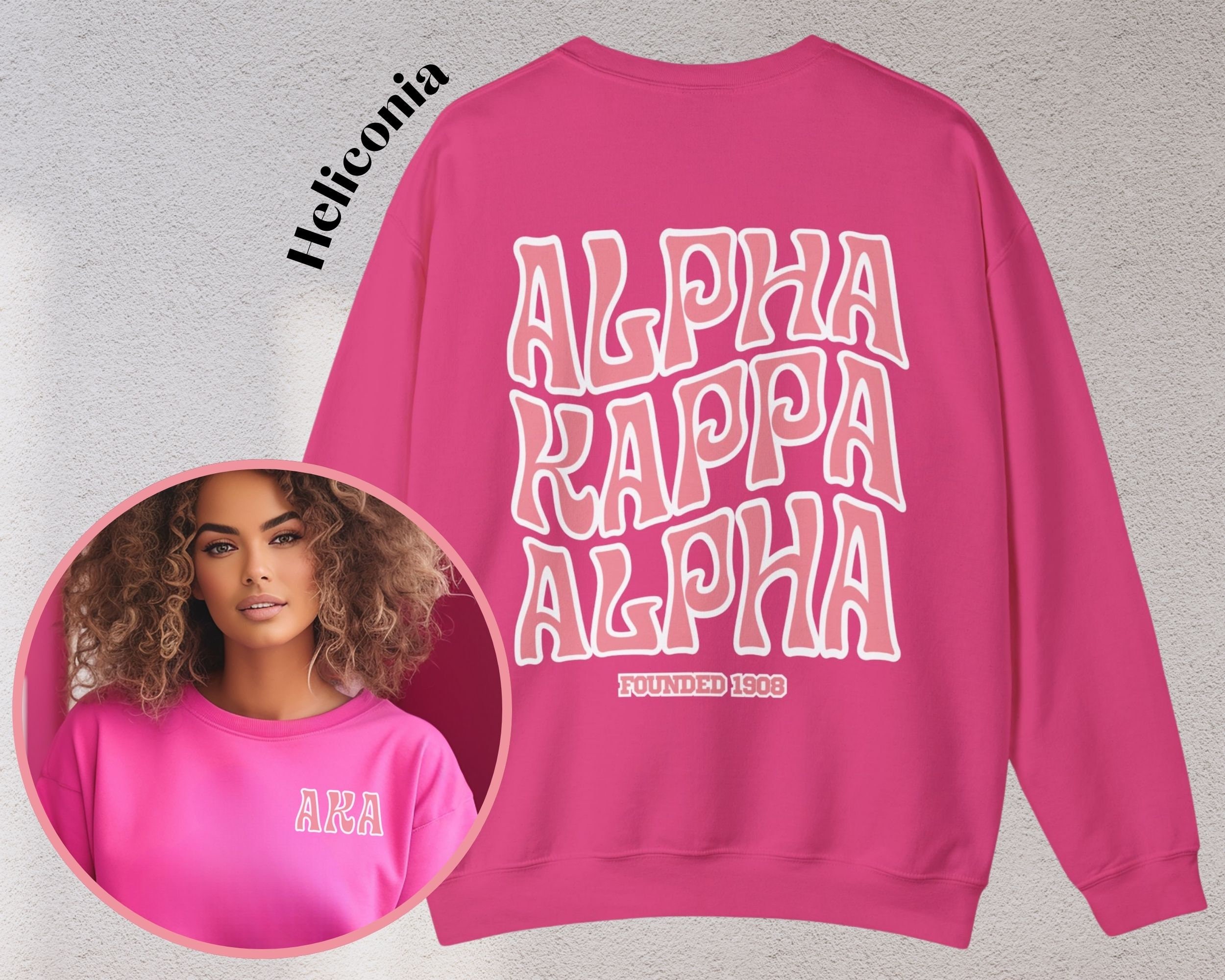 Alpha Kappa Alpha Sweatshirt, Retro AKA Hoodie, Pink and Green AKA T ...