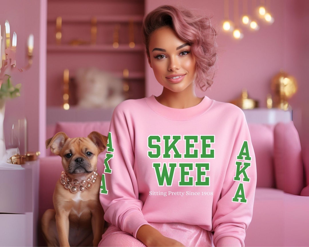 Skee Wee Sweatshirt AKA Shirt HBCU Shirt Pink and Green Soror Gift ...