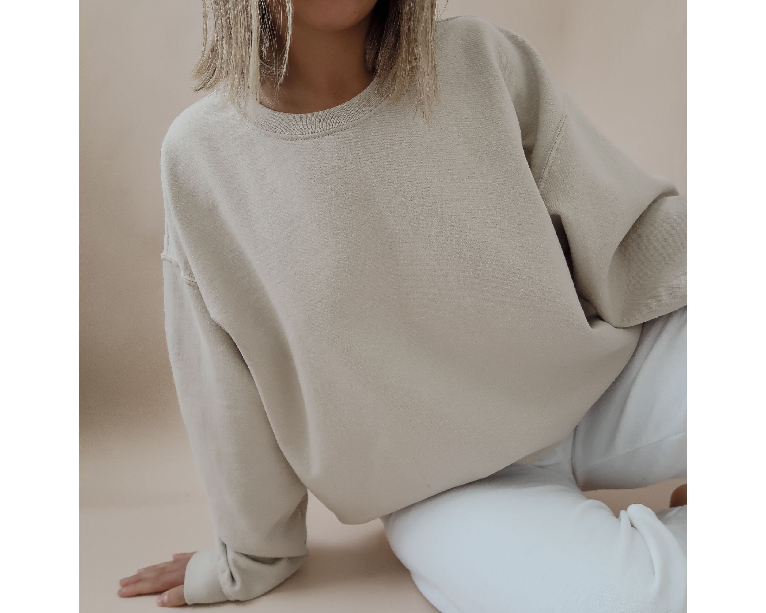 Neutral Sweatshirts Clean Girl Aesthetic, Gildan Heavy Blend 18000 ...