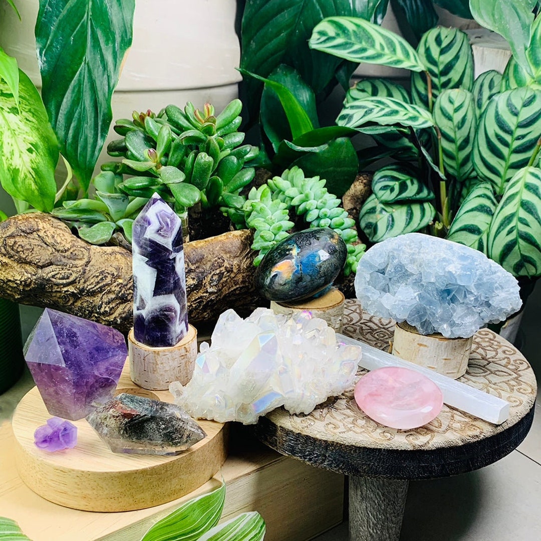 9-piece Crystal Peaceful Sleep Altar Set: A Harmonious Collection ...