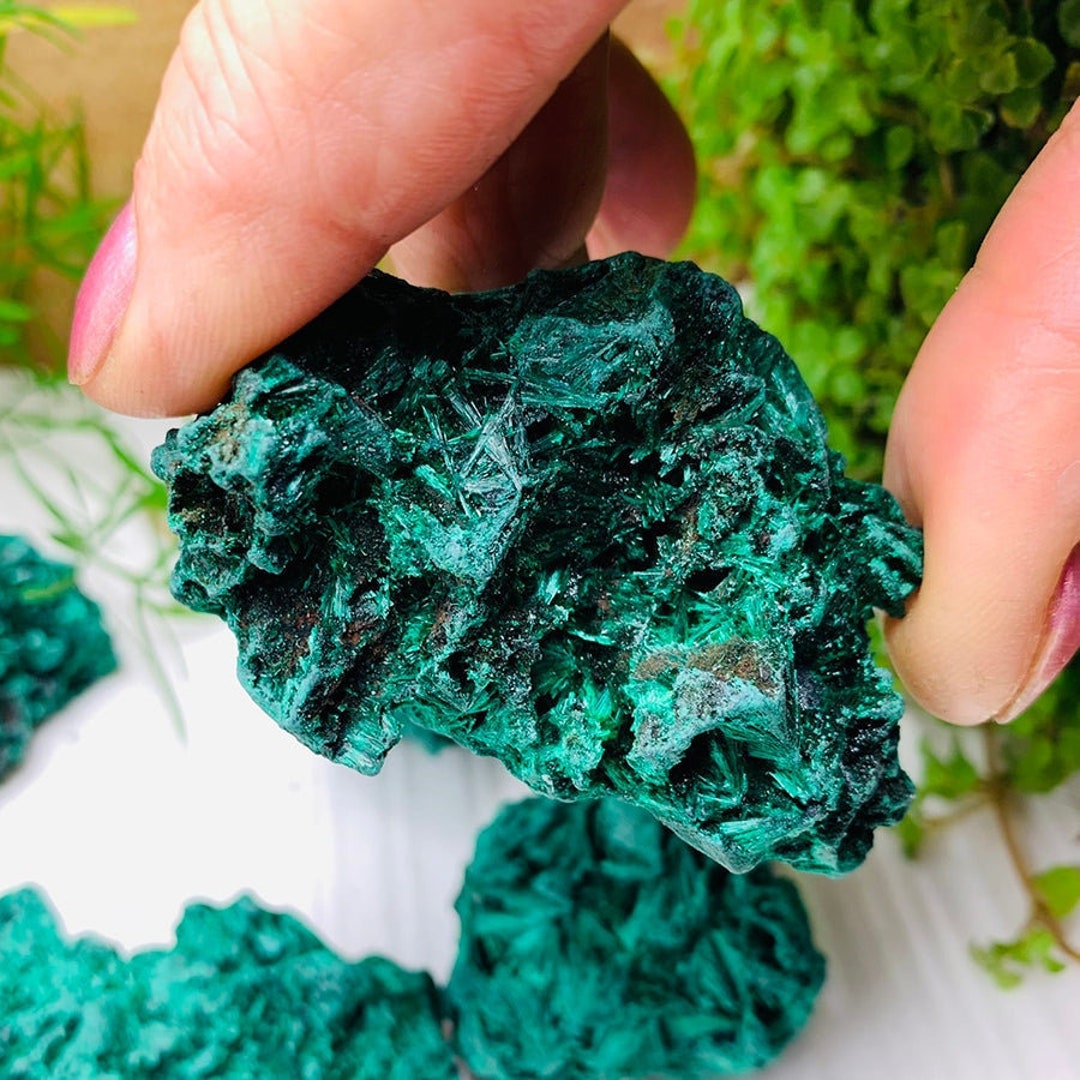 Malachite Rough Natural Stone - Etsy