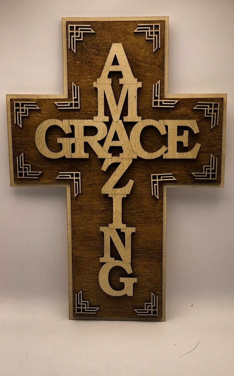Amazing Grace Cross - Etsy