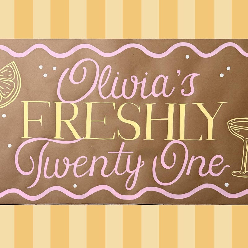 Painted Brown Paper Signs - Etsy
