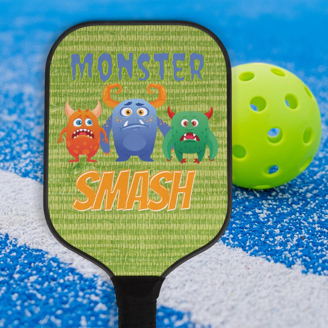 Funny Pickleball Paddle Set Pickleball Kit Monster XMAS Gift Pickleball ...