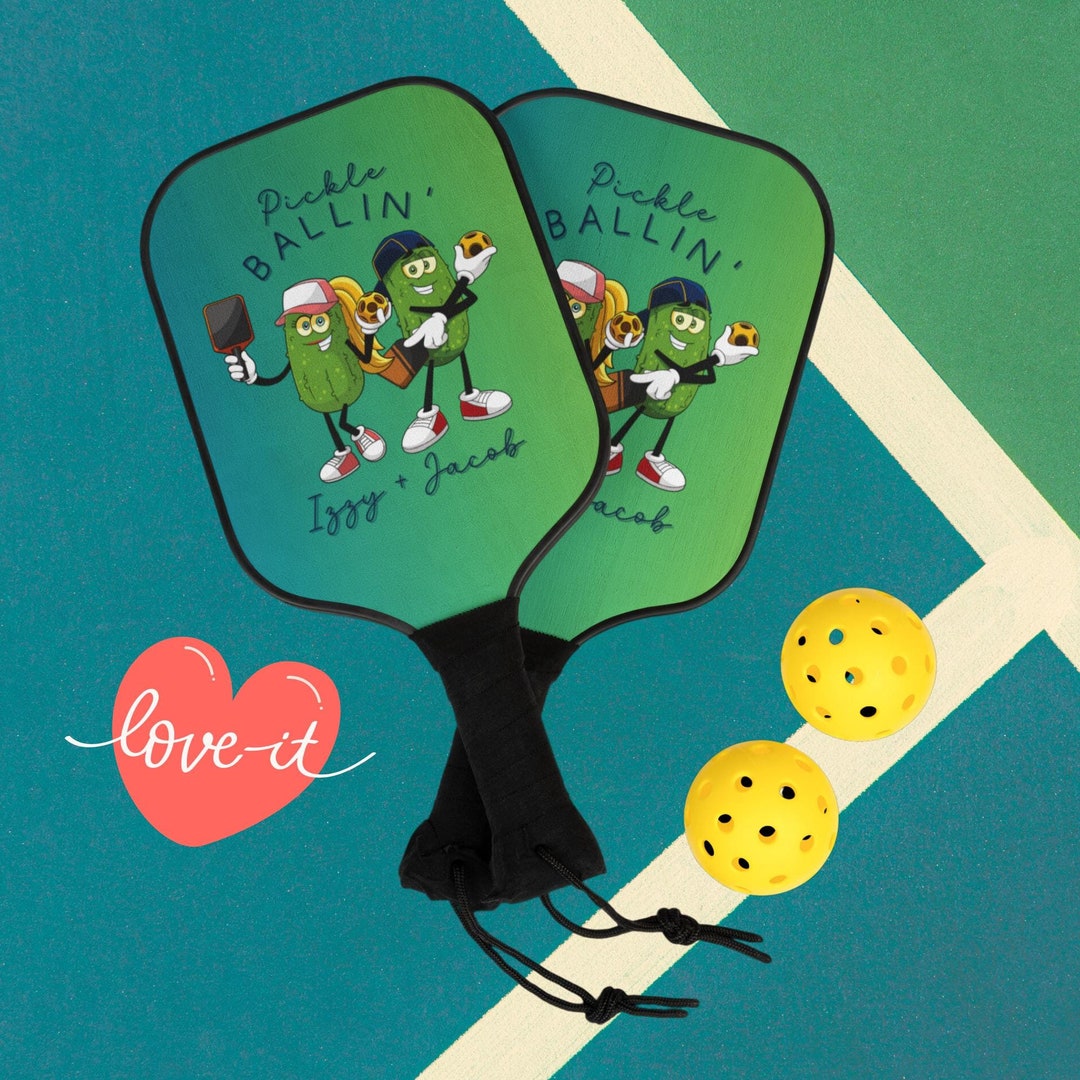 Personalized Funny Couple Pickleball Team Paddles, Partner Pickleball ...