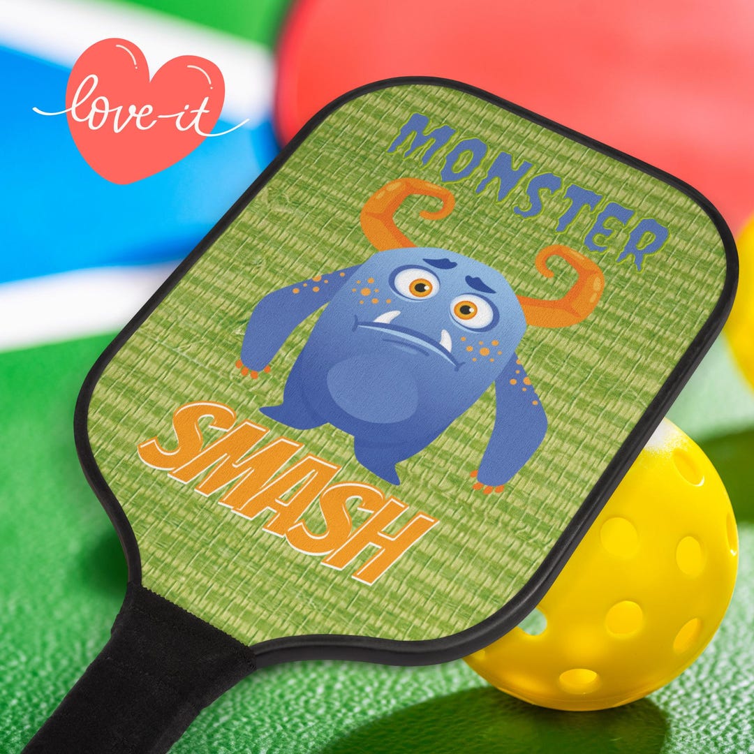 Funny Pickleball Paddle Set Pickleball Kit Monster XMAS Gift Pickleball ...