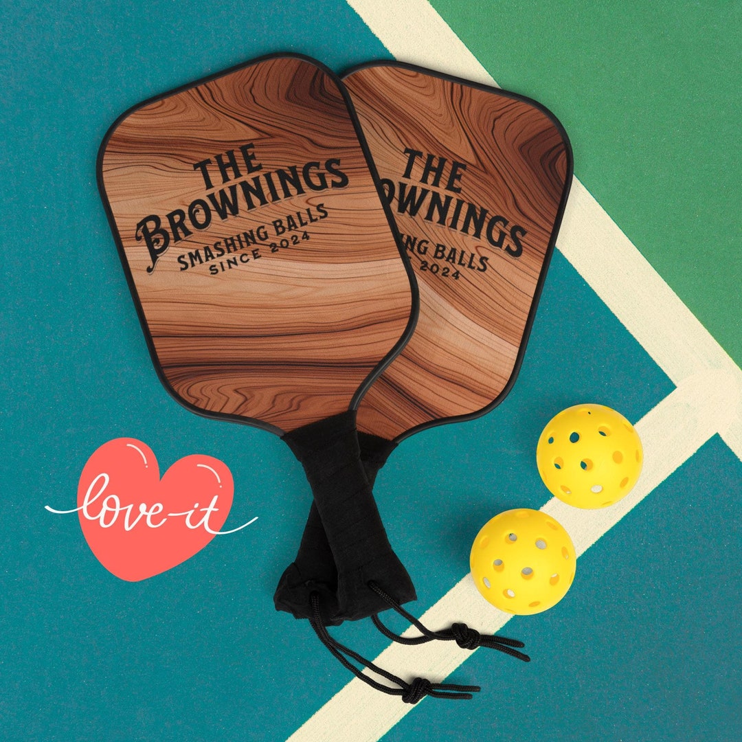Personalized Funny Pickleball Paddle Set, Smashing Balls Rackets ...