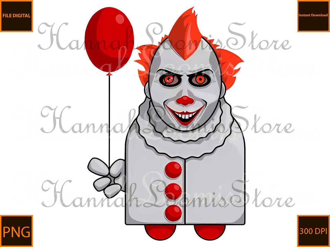IT Pennywise PNG Horror Characters PNG Movie Killers - Etsy
