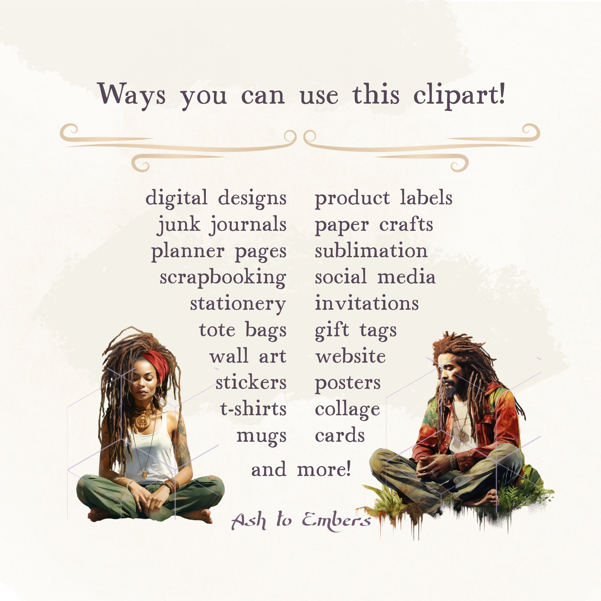 Rastafarian Watercolor Clipart Set Rasta Image Bundle, Dreadlocks, Lion ...