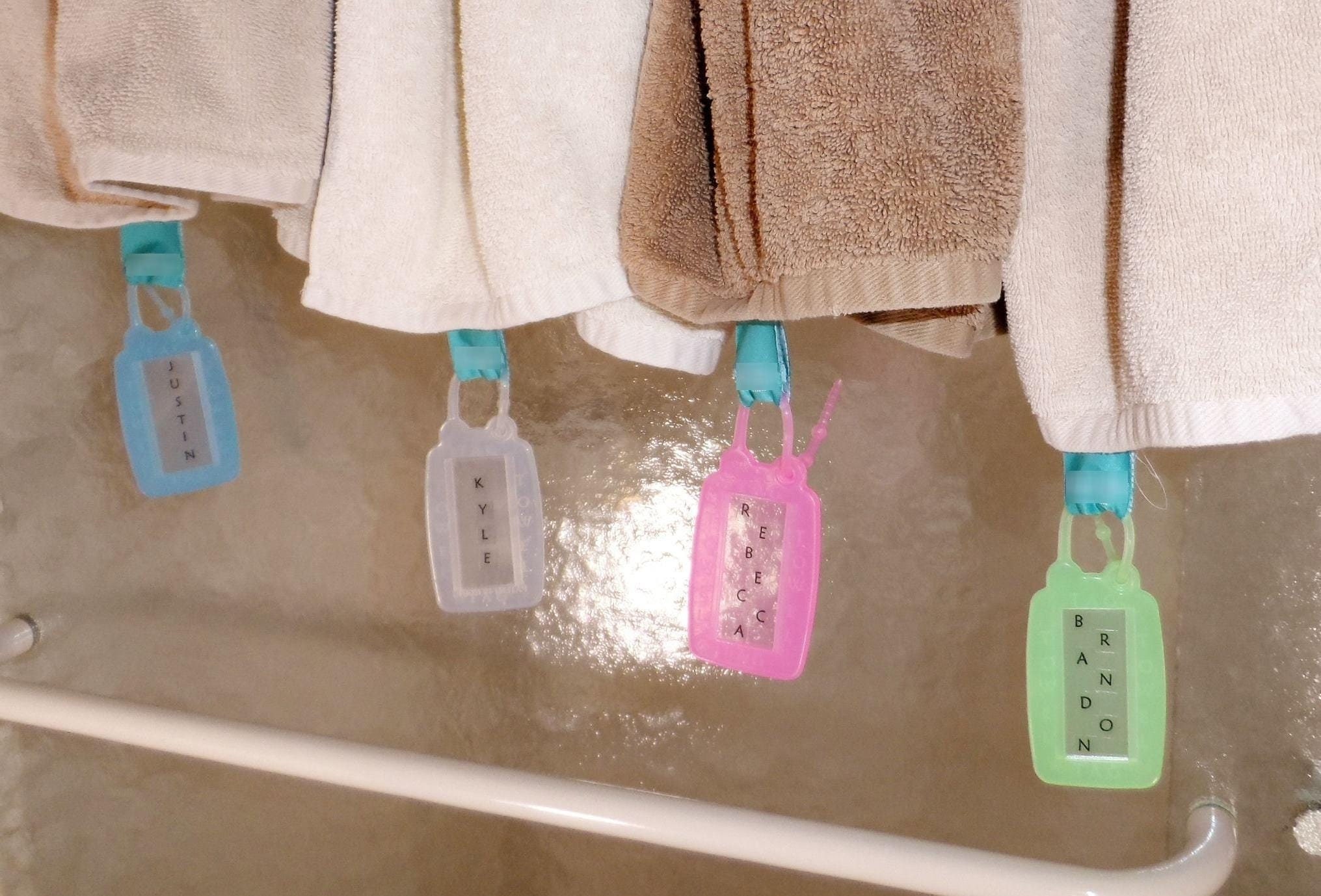 Personalized Silicone Towel Name Tags: Assorted Colors, Self ...