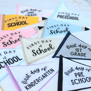 First Day of School Pennant Flag Last Day of School Flag First Day of ...