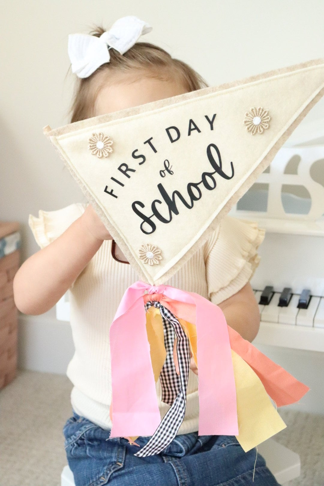 First Day of School Felt Pennant Flag: Back to School Photo Prop - Etsy