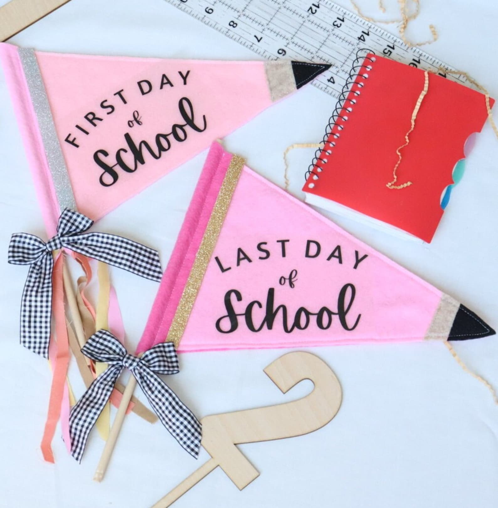 First Day of School Pennant Flag Last Day of School Boy First Day of ...