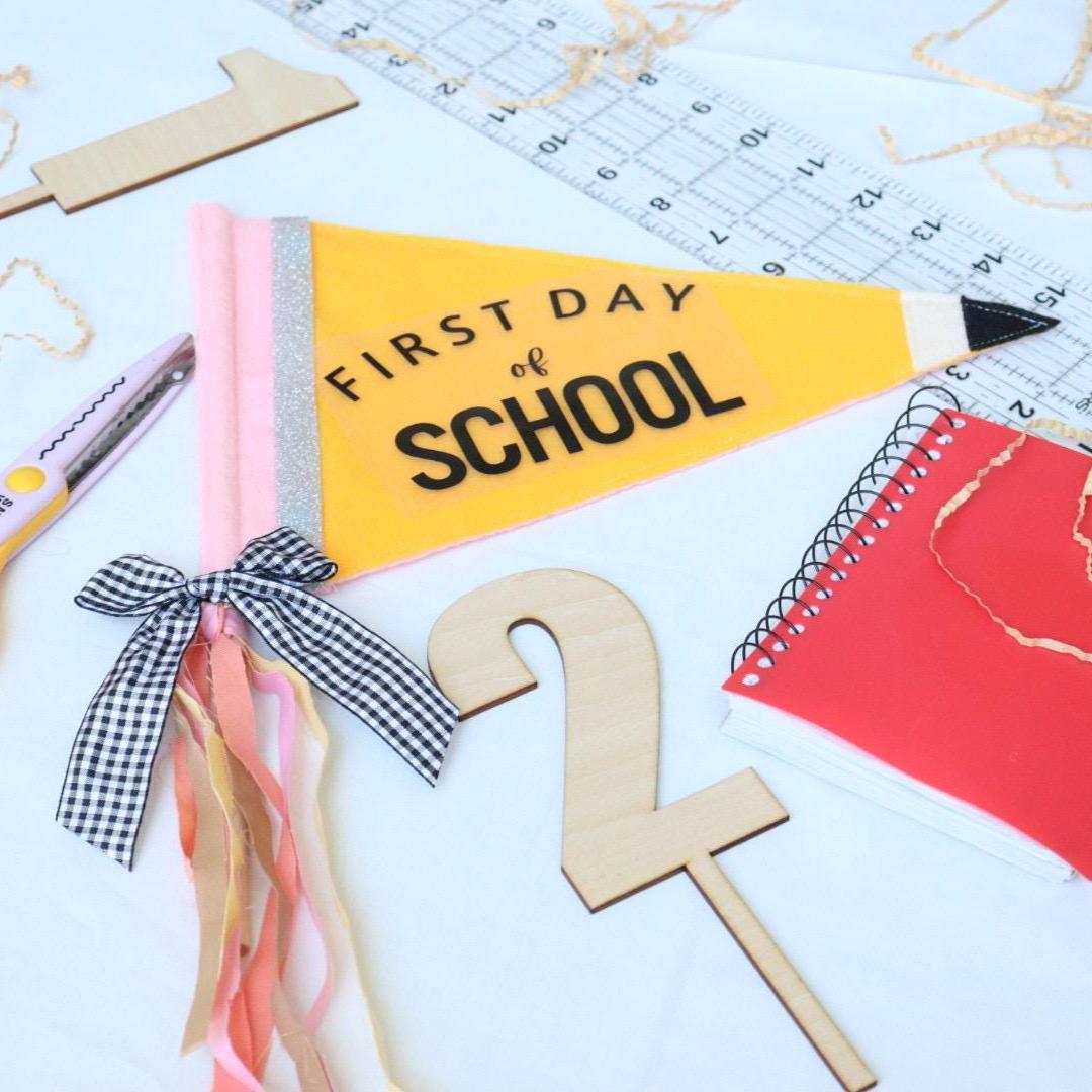 Felt First Day of School Pennant Flag: Back to School Photo Prop - Etsy