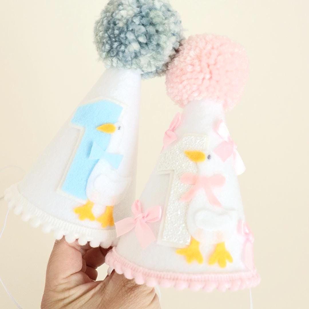 Silly Goose Hat First Birthday Party Baby Girl Celebration Handmade ...