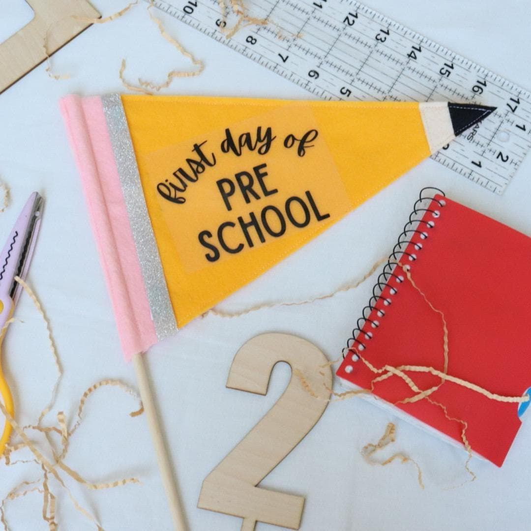 Felt First Day of School Pennant Flag: Back to School Photo Prop - Etsy