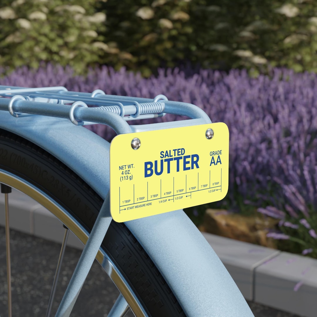 Butter Mini License Plate for Bicycles, Funny Bicycle License Plate ...