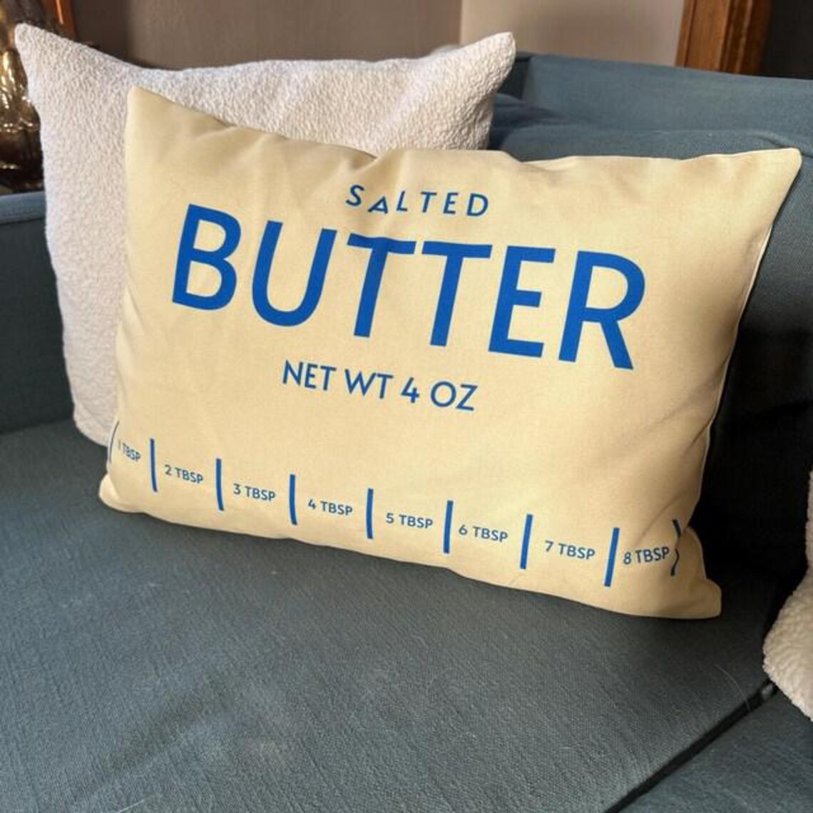 Butter Pillow, Funny Salted Butter Home Decor, Gift for Bakers, Foodies ...