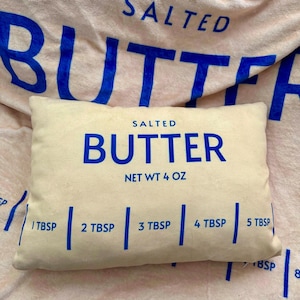 Butter Pillow, Funny Salted Butter Home Decor, Gift for Bakers, Foodies ...