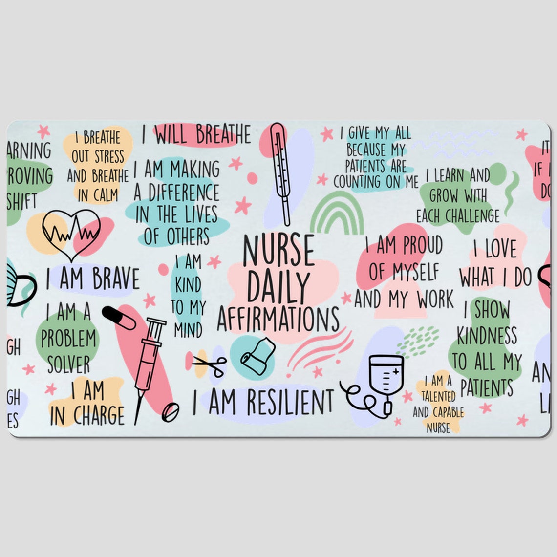 Nurse Affirmation Desk Mat - Etsy