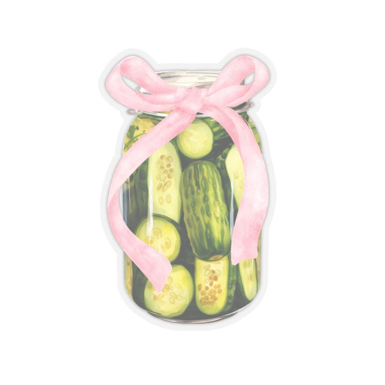 Girly Coquette Pickle Sticker for Pink Preppy Teenage Girl Gift, Kiss ...