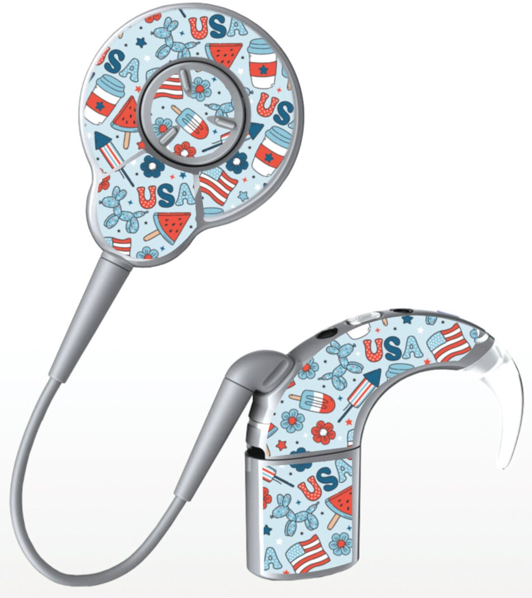 America Cochlear Implant and Hearing Aid Skins sold as a Set - Etsy