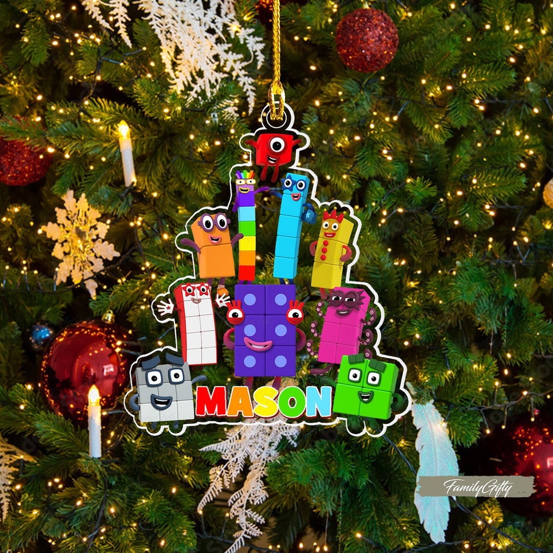 Personalized Numberblocks Christmas Ornament Custom Name Kids - Etsy