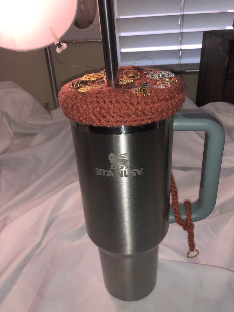 Light Rust Colored Steampunk Hand Crocheted Stanley Cup/tankard Cover ...