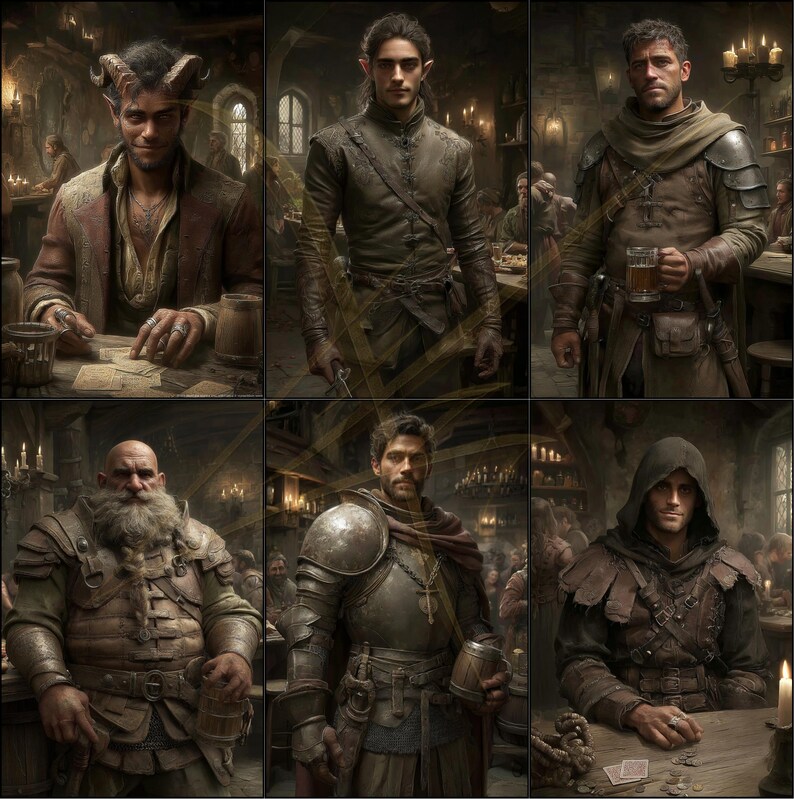 Retratos de NPCs de Taverna e Tokens para VTT – Arte de Personagens para RPG de Fantasia (Guia ...