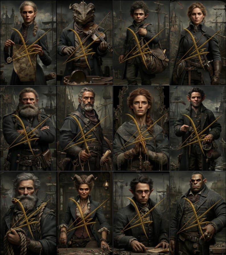 Docks NPC Portrait Pack – Fantasy RPG Character Art & Tokens (PDF Guide ...