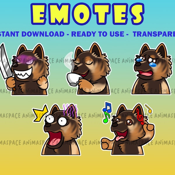 German Shepherd Emotes Twitch - Etsy