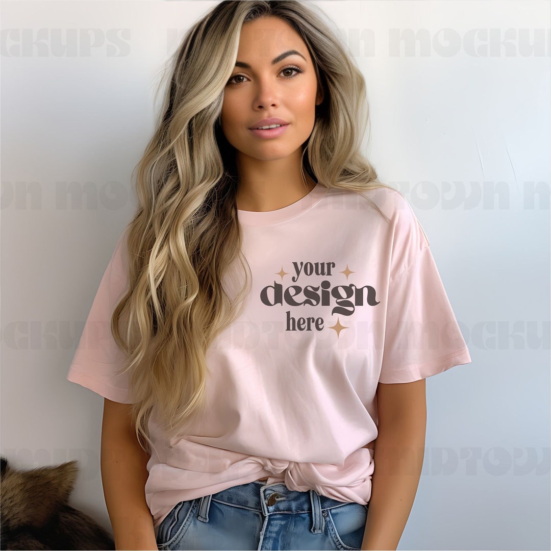 Bella Canvas Soft Pink Mockup, Soft Pink Bella Canvas, Bella Canvas ...