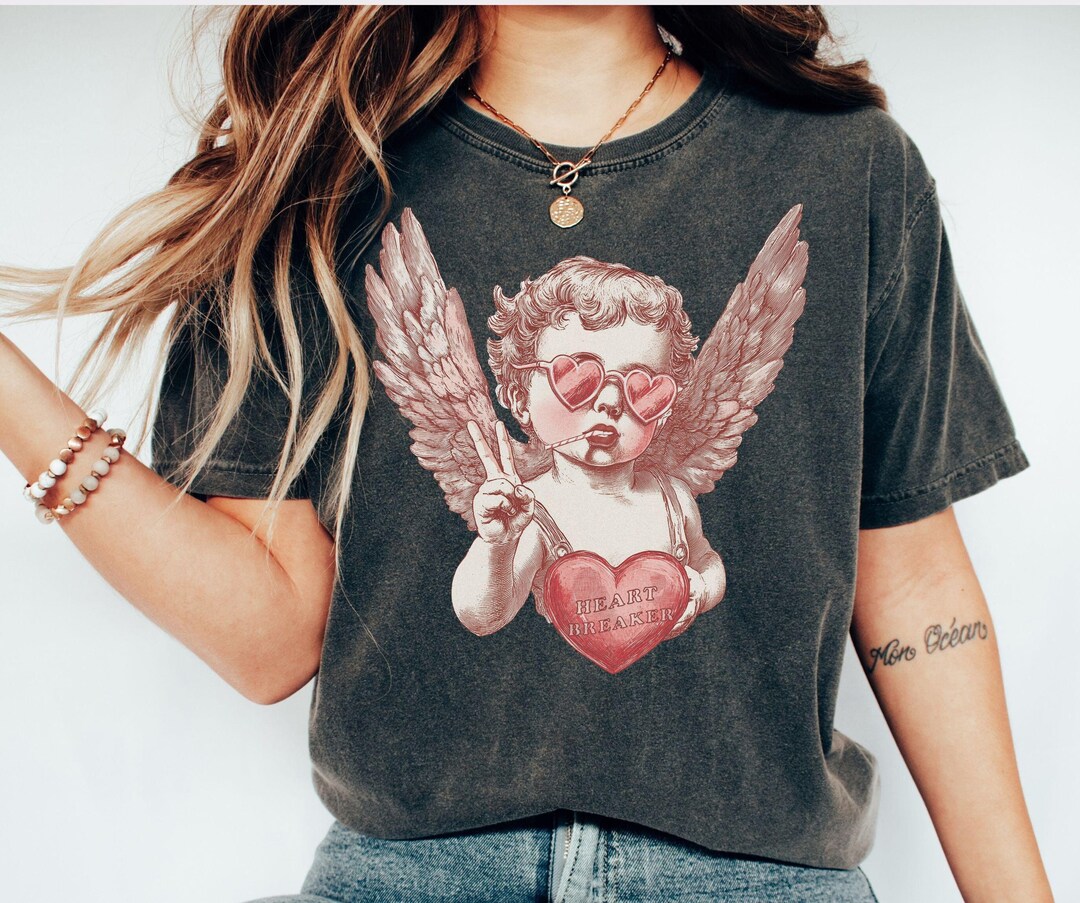 Cupid PNG, Retro Cupid PNG, Valentines PNG, Valentines Shirt Png ...