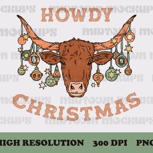 Howdy Christmas PNG, Western Christmas PNG, Western PNG Sublimations ...