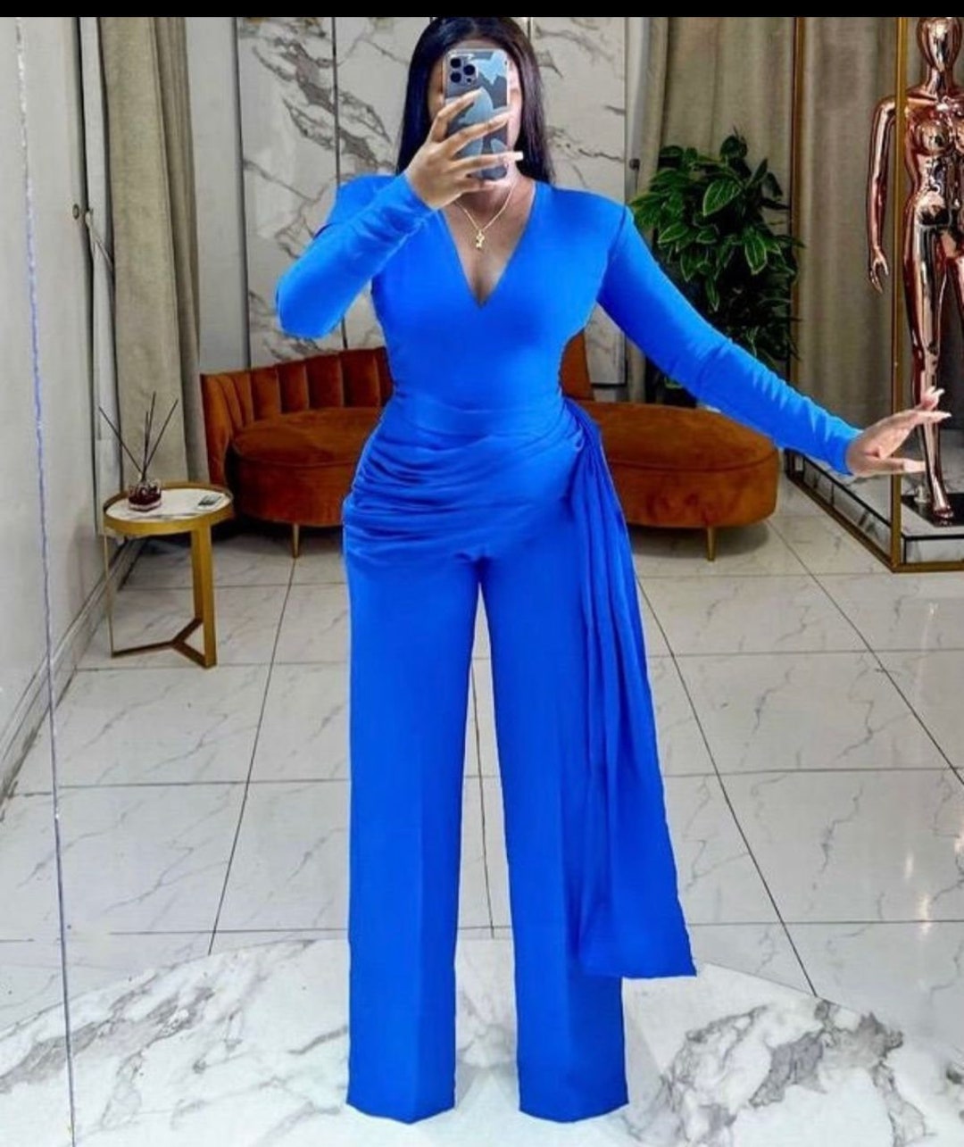Blue Jumpsuit, Wedding Reception Jumpsuit, Wedding Dress, Blue Outfit ...