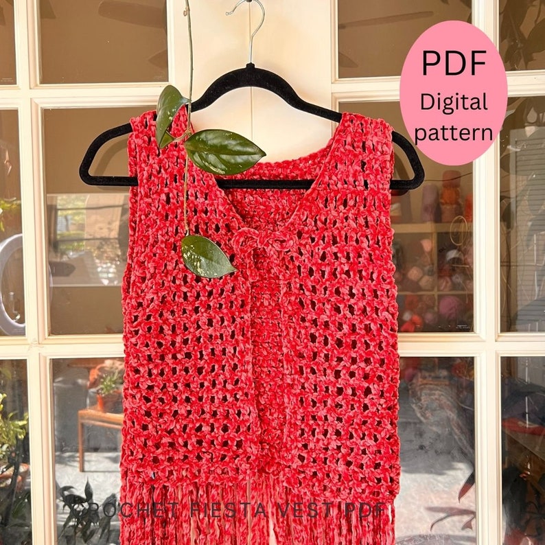 Crochet Vest Pattern, Modern Crochet Vest Pattern, Bohemian Vest ...
